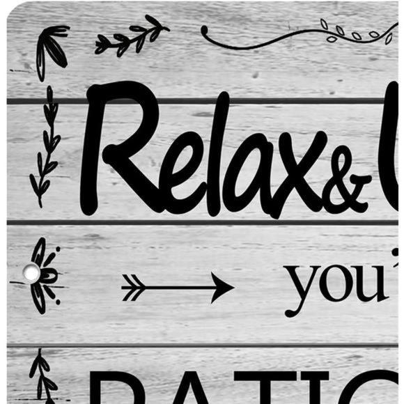 Wall Decor | Vintage Aluminum Metal Sign 1x5 Inches Relax Unwind Youre ...